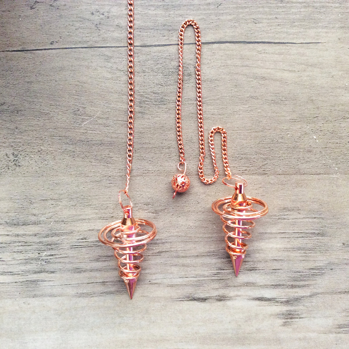 Copper Spiral Pendulum – Cosmic Delights