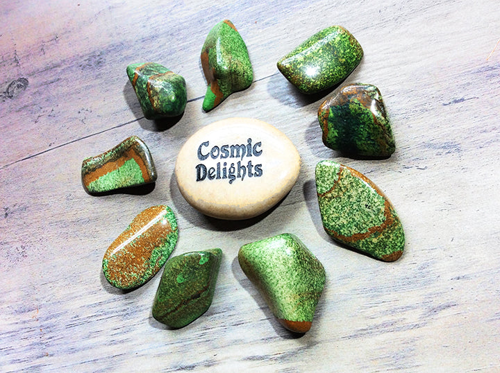 Green Picture Jasper Tumbled – Cosmic Delights Green Picture Jasper Tumbled – Cosmic Delights